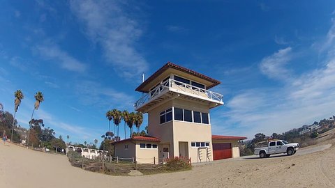 Lifeguard headquarters beach Stock Video Footage - 4K and HD Video ...