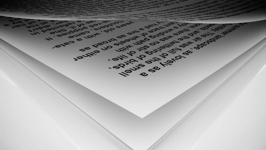 close-up pages text on white background Stock Footage Video (100% ...