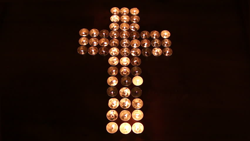 cross made candles Stock Footage Video (100% Royalty-free) 5476703 ...