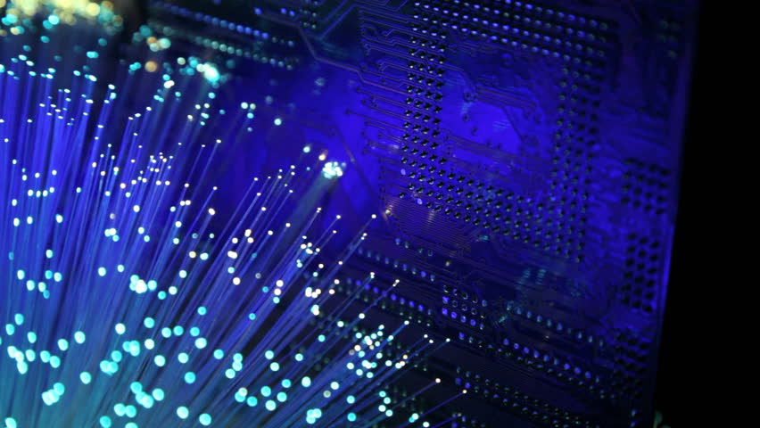 communications fiber optics circuit board Stock Footage Video (100% ...