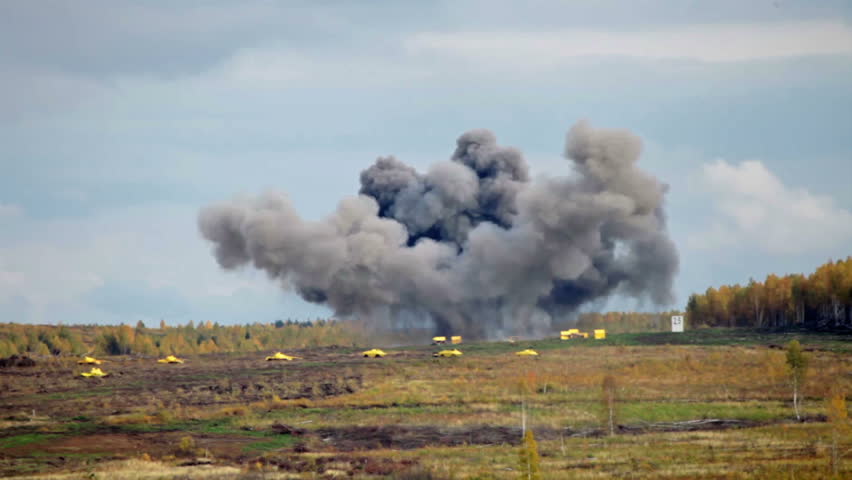 The Explosion of the Ammunition Stock Footage Video (100% Royalty-free ...