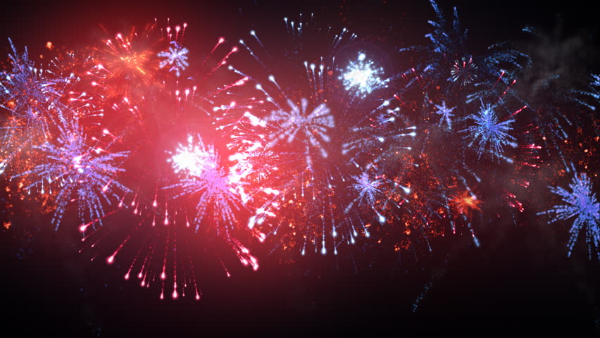 Animated Fireworks Display. Loopcycle Stock Footage Video (100% Royalty ...