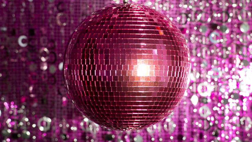 funky pink mirror ball spinning patterns Stock Footage Video (100% ...