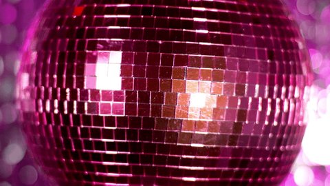 Funky Pink Mirror Ball Spinning Patterns Stock Footage Video (100% ...