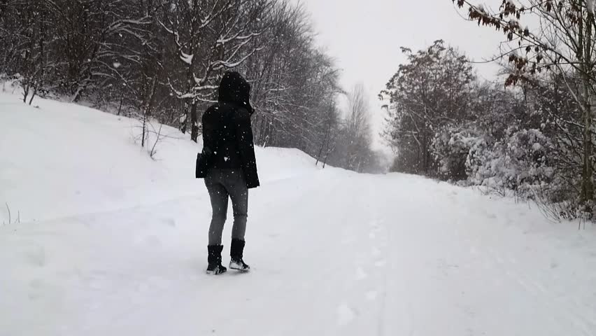 Walking Outdoor On Snow By : video stock a tema (100% royalty free ...