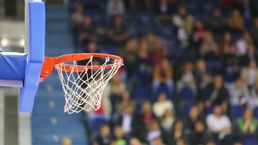 ball fly into basket basketball court Stock Footage Video (100% Royalty ...