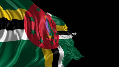Flag Dominica Beautiful 3d Animation Dominica Stock Footage Video (100% ...