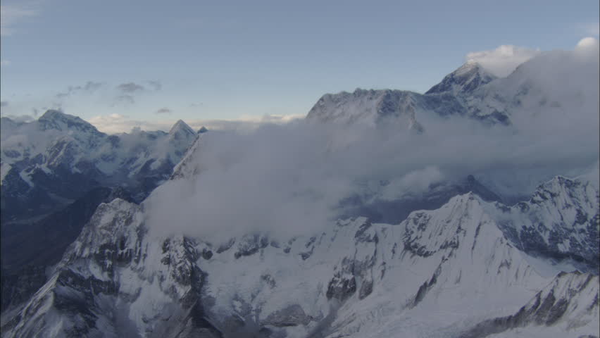 Clouds Snow Rocky Mountains. a Stock Footage Video (100% Royalty-free ...