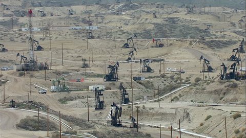 Oil Rigs Dirt Roads Hills Shot Stock Footage Video (100% Royalty-free ...