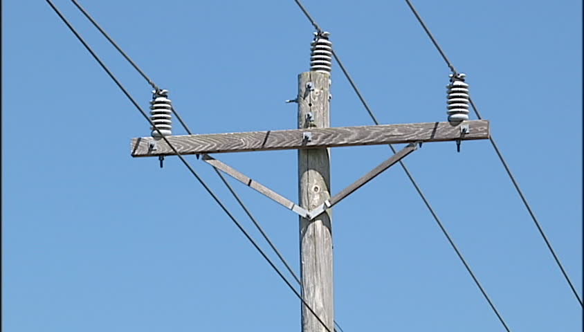 powerline pole Stock Footage Video (100% Royalty-free) 552949 ...