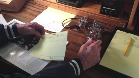 Old Man Using Telegraph Machine Stock Footage Video (100% Royalty-free ...