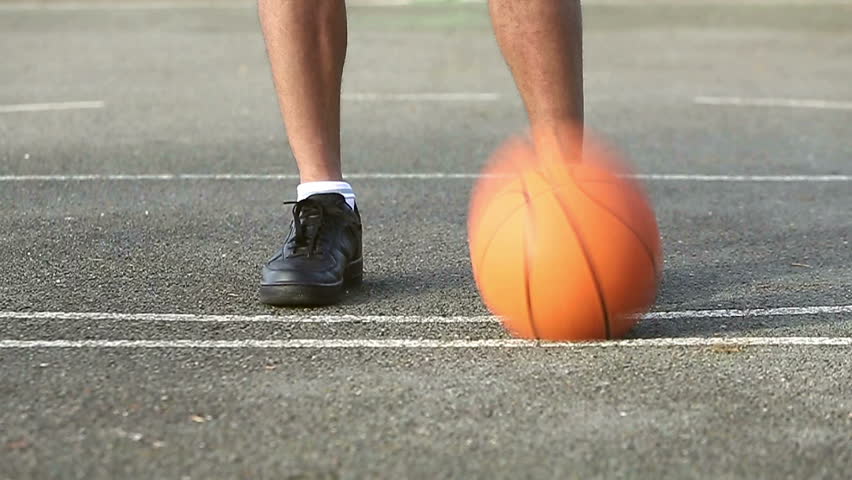 low angle shot feet standing basketball Stock Footage Video (100% ...