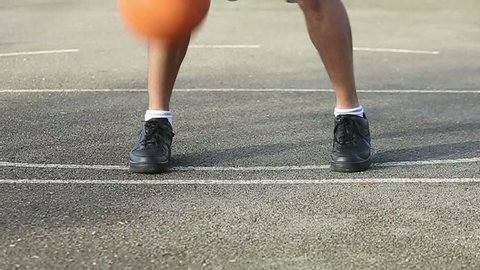 Basketball Player Dribbling Ball Skill Control Stock Footage Video (100 ...