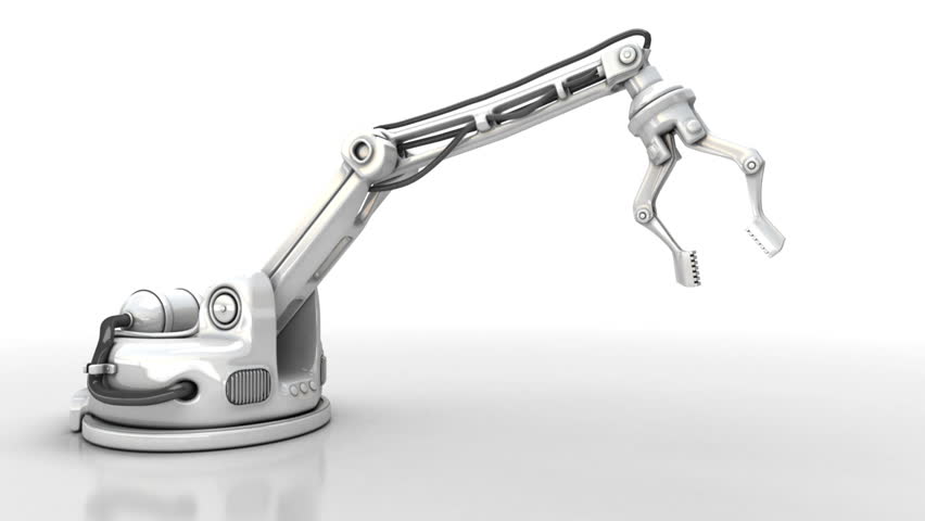 robotic arm shows lcd screen technology Stock Footage Video (100% ...