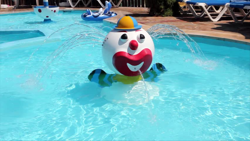 fountain form clown children's pool Stock Footage Video (100% Royalty ...