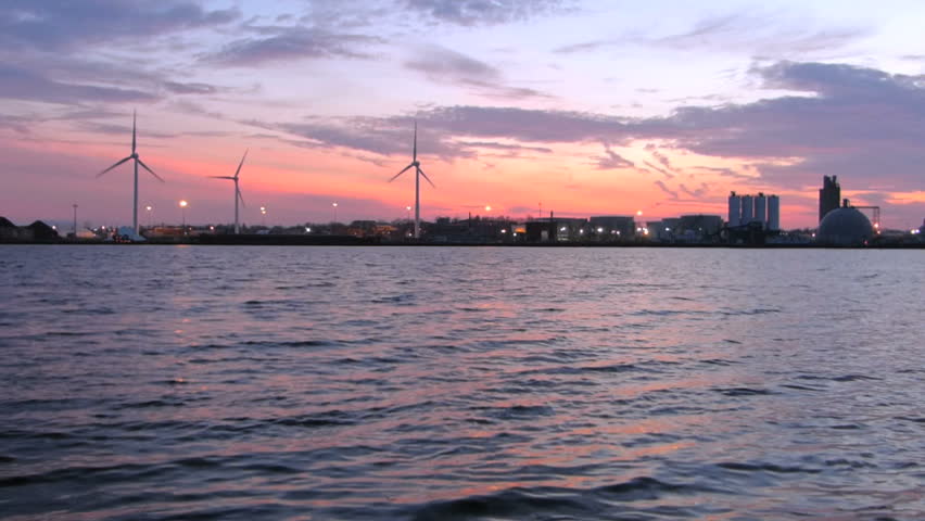 Ocean Seaport Coast at Sunset Stock Footage Video (100% Royalty-free ...