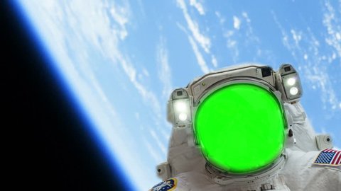 Earth Astronaut Spacewalk Green Screen Elements Stock Footage Video ...
