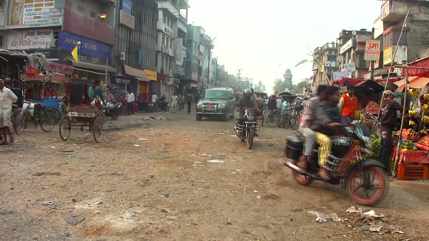 raxaul india-nov 01 traffic on main Stock Footage Video (100% Royalty ...