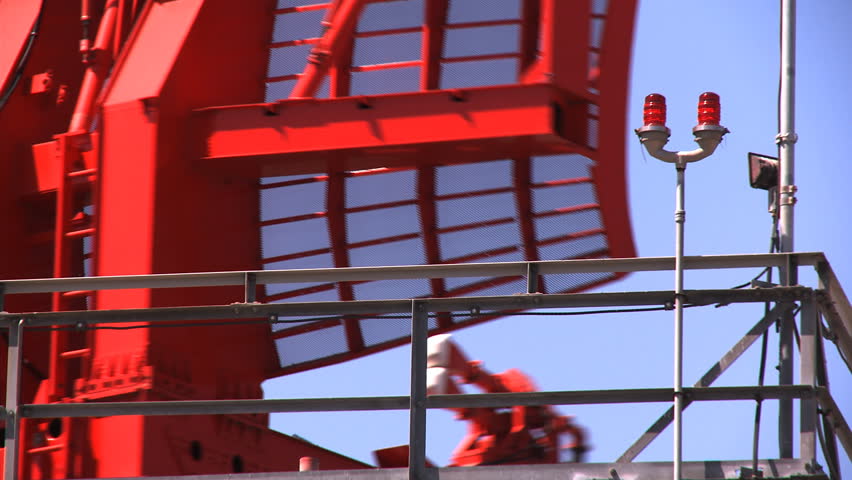 airport radar tower close red rotating Stock Footage Video (100% ...