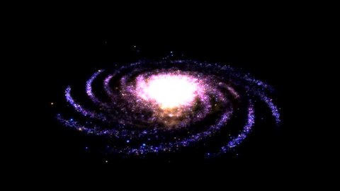 Rotating Galaxy Milky Way Loop Blue Stock Footage Video (100% Royalty ...