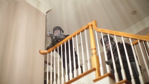 Swat Police Officers On Stake Out Stock Footage Video (100% Royalty ...