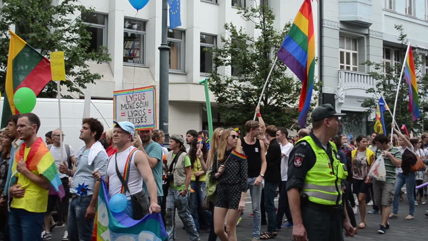 Big Gay Parade Crowd Marching Stock Footage Video (100% Royalty-free ...