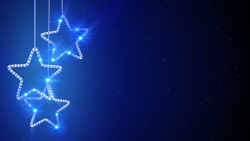 blue hanging stars loop background Stock Footage Video (100% Royalty ...