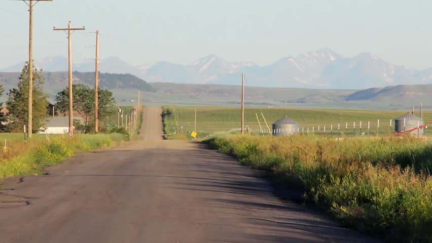 lonely country road rural montana usa Stock Footage Video (100% Royalty ...