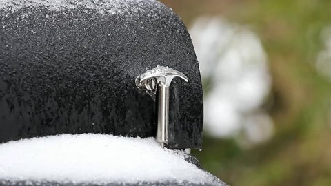 Male Latches Unlatches Chrome Hood Latch Stock Footage Video (100% ...