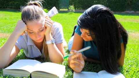 Students College Studying Outdoors 스톡 동영상 비디오(100% 로열티 프리) 5626217 ...