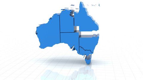 3d Animation Australia Map Formed By Stock Footage Video (100% Royalty ...