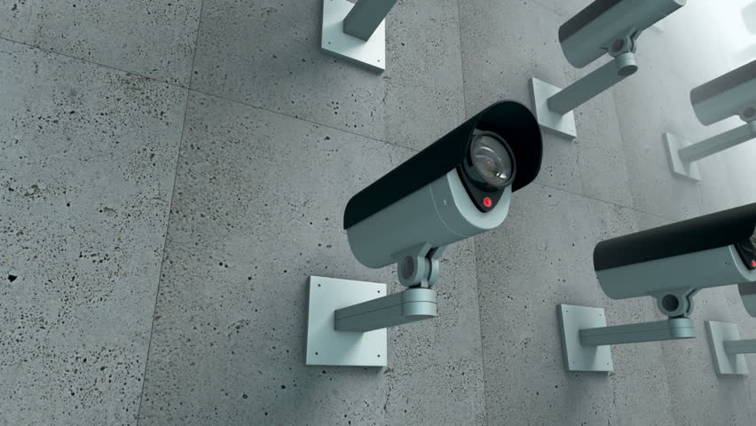 animation multiple security cameras watching loop Stock Footage Video ...