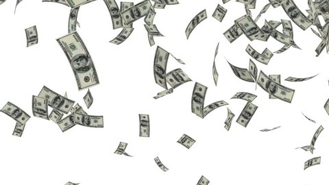 Us Dollar Bills Animated Money Background Stock Footage Video (100% ...