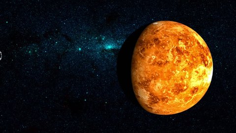 Planet Venus On Beautiful Starry Background Stock Footage Video (100% ...
