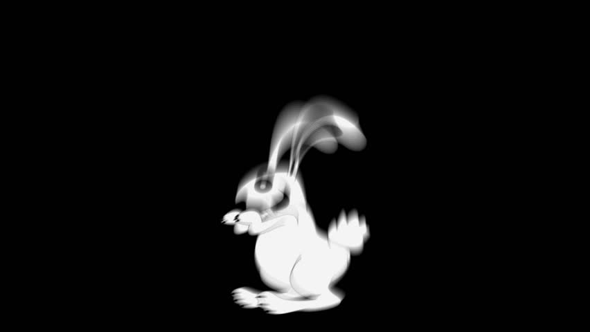 A Goofy Cartoon Rabbit Hops Stock Footage Video (100% Royalty-free ...