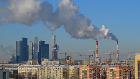 Flat Style Factory Animation Reveal Pollutive Stock Footage Video (100% ...