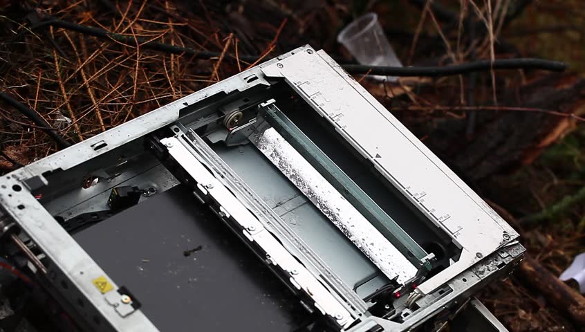 Printer Broken Thrown in the Stock Footage Video (100% Royalty-free ...
