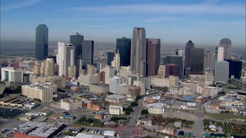 Dallas Skyline Daytime. a View Stock Footage Video (100% Royalty-free ...