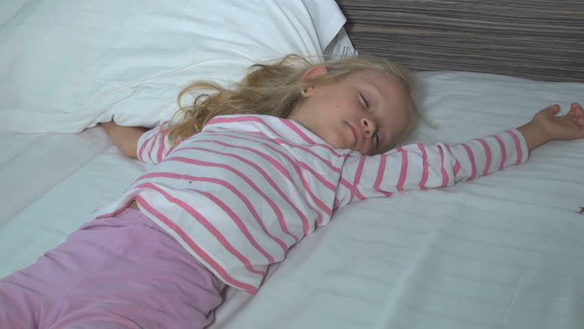 smiley sleeping child little girl smiling Stock Footage Video (100% ...