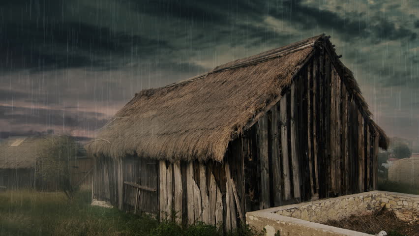 Lightning Storm Over Village with Stock Footage Video (100% Royalty ...