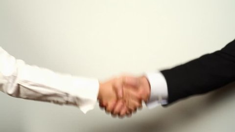 Slow Motion Handshake Two Business People Stock Footage Video (100% ...