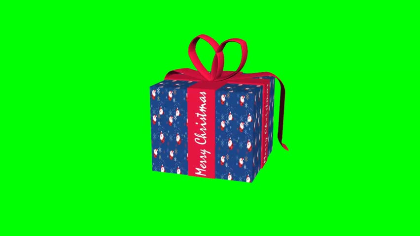 christmas gift - green screen: video de stock (totalmente libre de ...