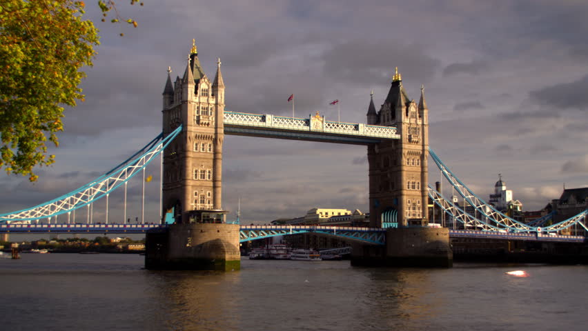 Dark Clouds Behind Tower Bridge Stock Footage Video (100% Royalty-free ...