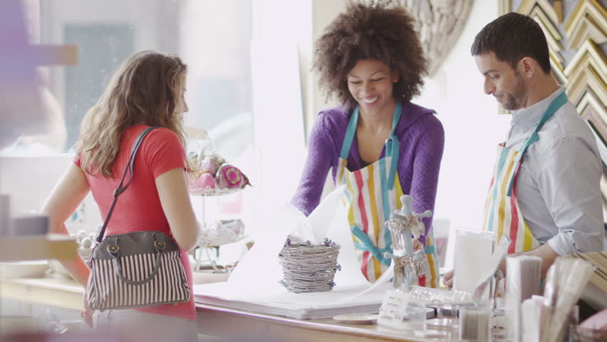 Two Sales Assistants in a Stock Footage Video (100% Royalty-free ...