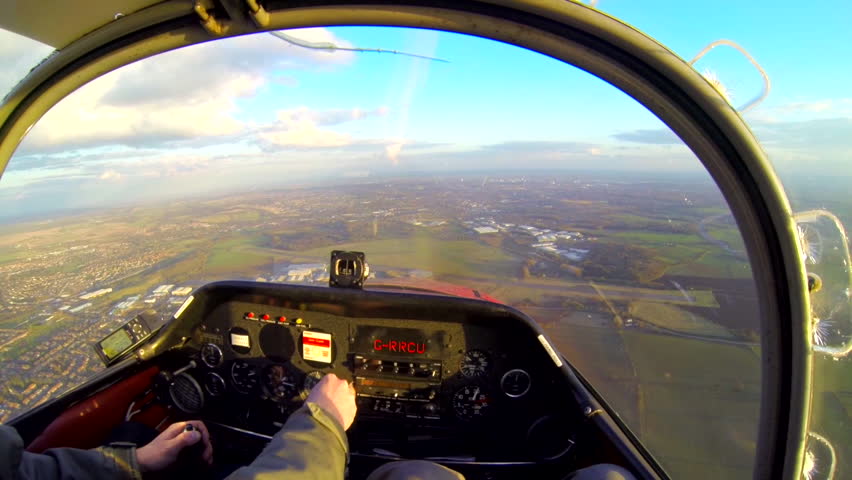 Propeller Plane Turning Flying Over Stock Footage Video (100% Royalty ...