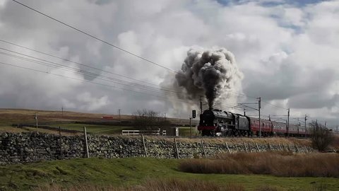 Shap England March 1 Preserved Steam Stock Footage Video (100% Royalty ...