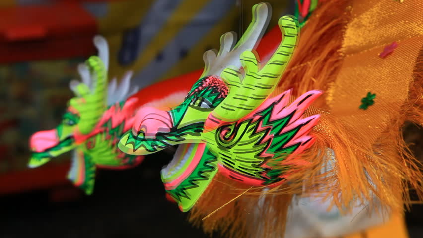 chinese paper dragon toy Stock Footage Video (100% Royalty-free ...