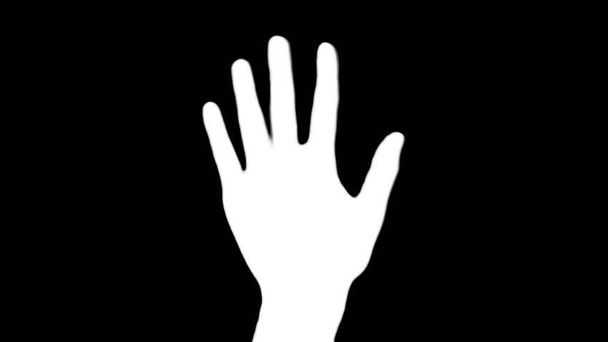 hand waving silhouette - black Stock Footage Video (100% Royalty-free ...