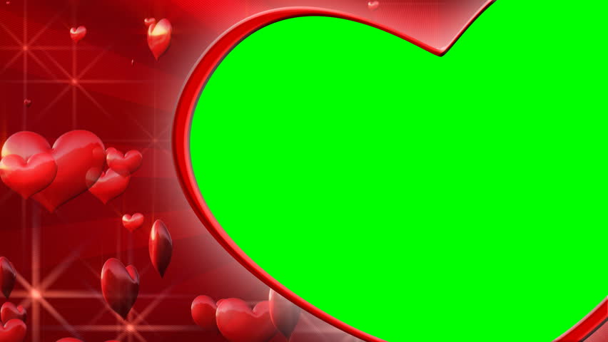 background flying hearts chroma key your: video de stock (totalmente ...