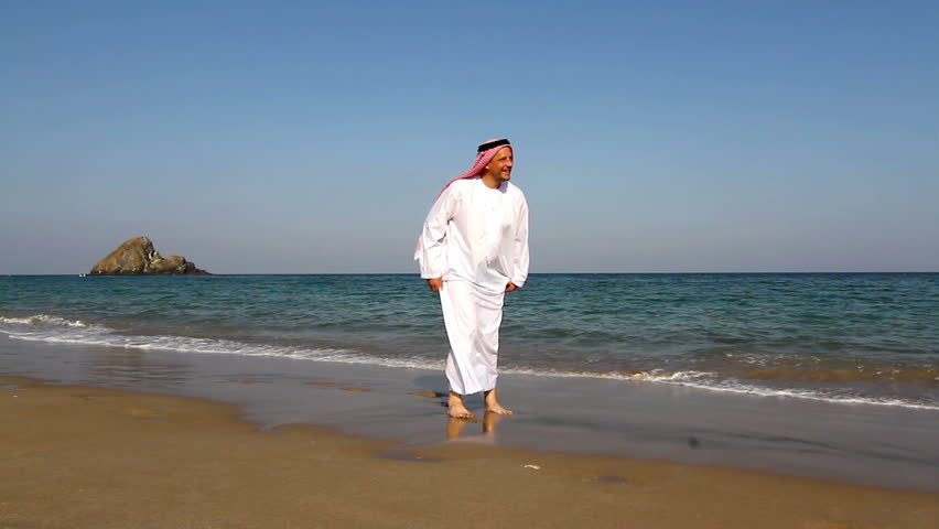 Arabian Man,on the Beach.arab Man Stock Footage Video (100% Royalty ...